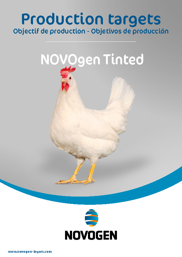 Ponedoras comerciales : Objetivos de producción NOVOGEN TINTED - Novocenter